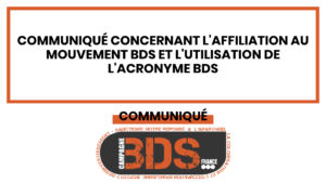 Fin du Tour de France : Mobilisation de BDS France Paris - BDS France