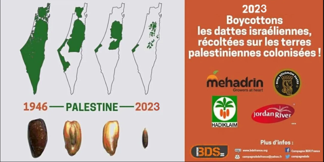 Pétition : Nous appelons au boycott des produits israéliens ! - BDS France